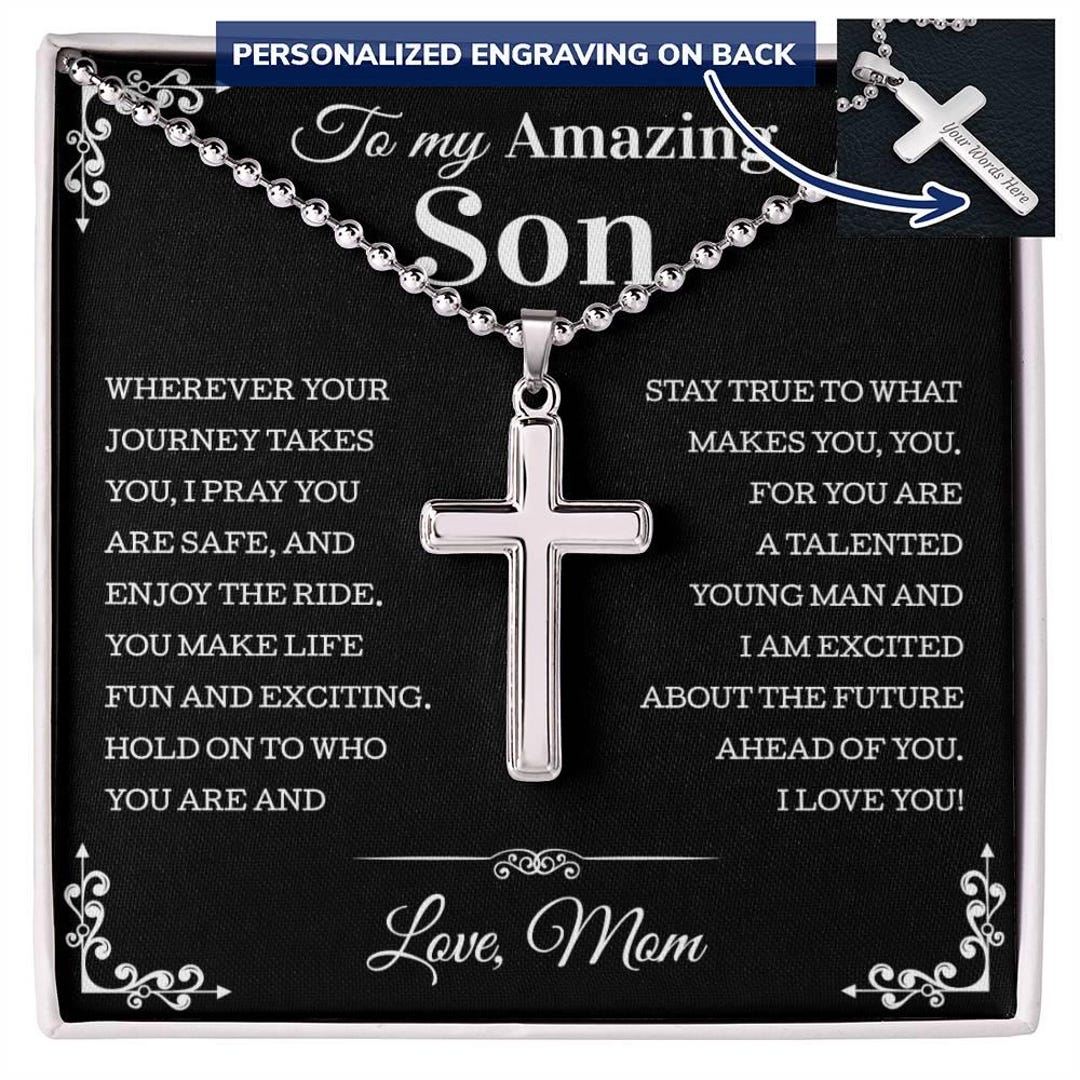 To My Son From Mom Necklace, Mother Son Necklace, Son Jewelry, Gifts ...