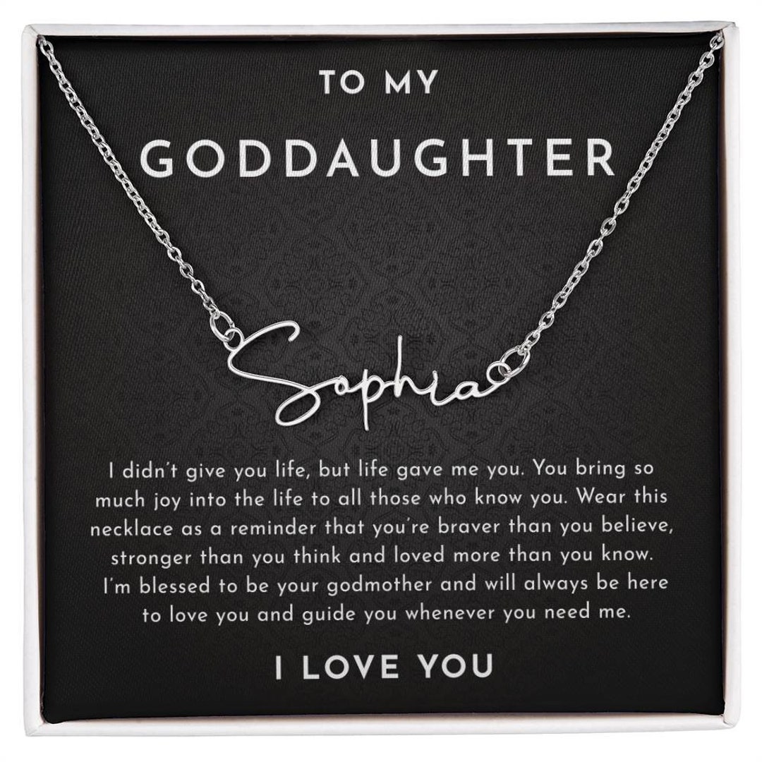 Goddaughter Necklace, Baptism Gift, Goddaughter Birthday Gift ...