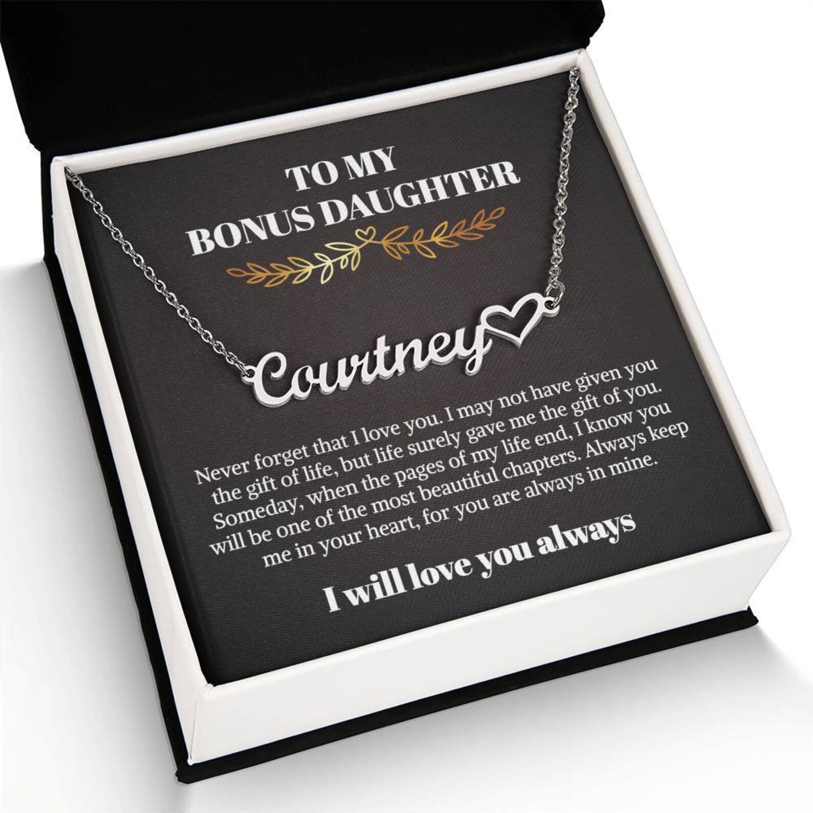 Bonus Daughter Gifts Bonus Daughter Necklace From Bonus Mom & Stepdad ...