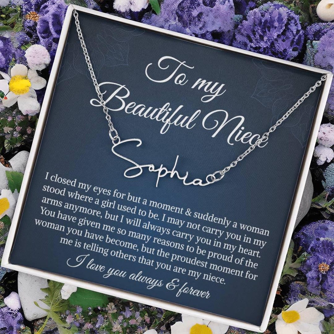 Personalized Name Necklace, Stylized Font, Niece Gift - Etsy
