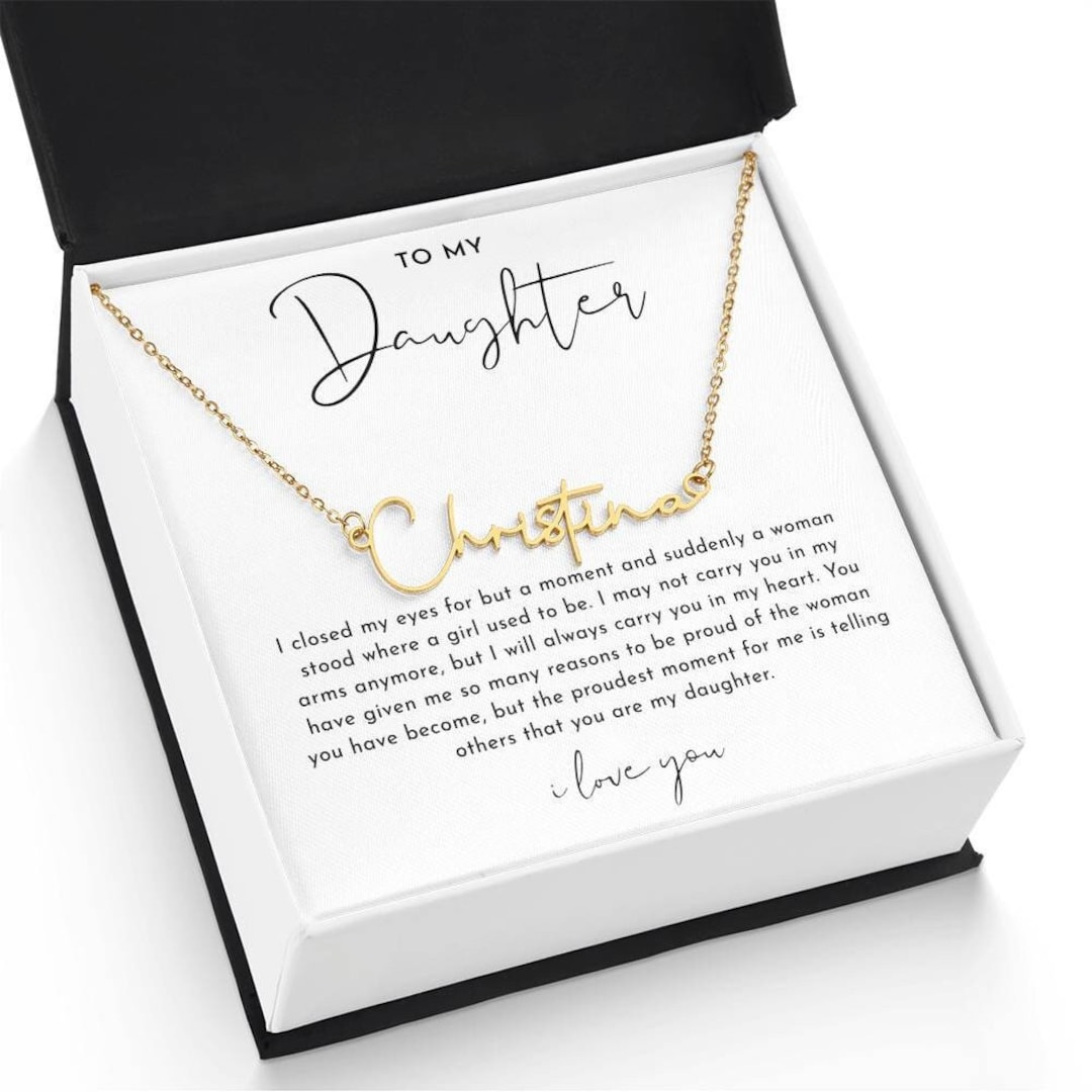 To My Daughter Necklace, Gift From Mom Dad, Daughter Jewelry, Gift for ...