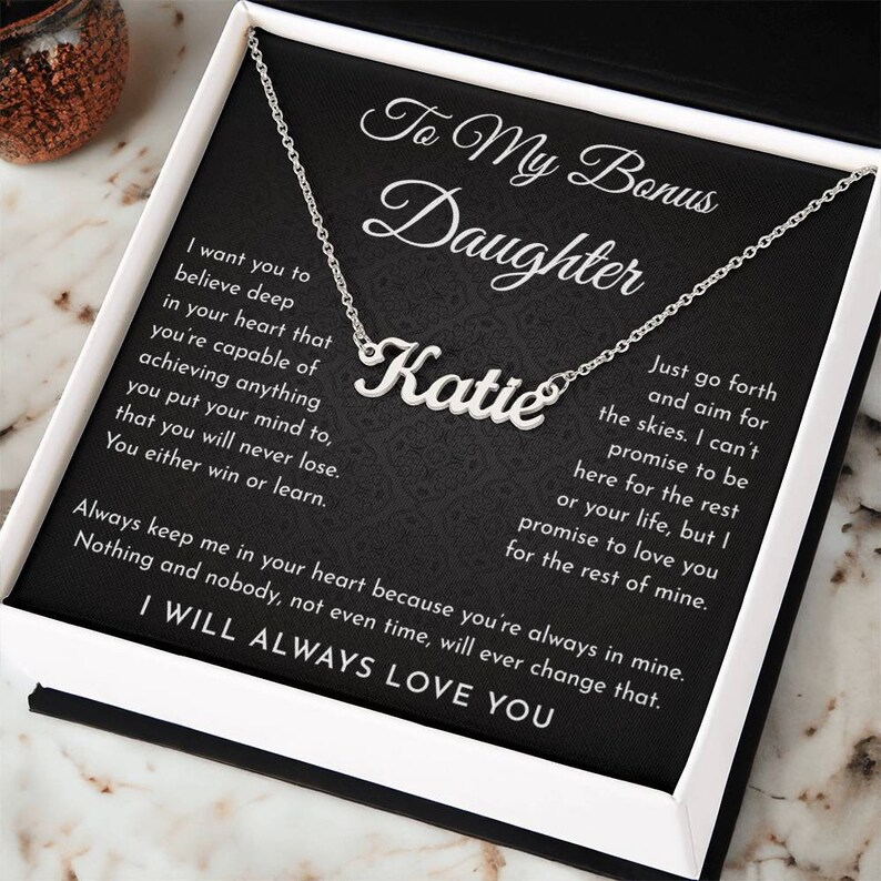 Personalized Name Necklace, Bonus Daughter Gift, USA Made - Etsy