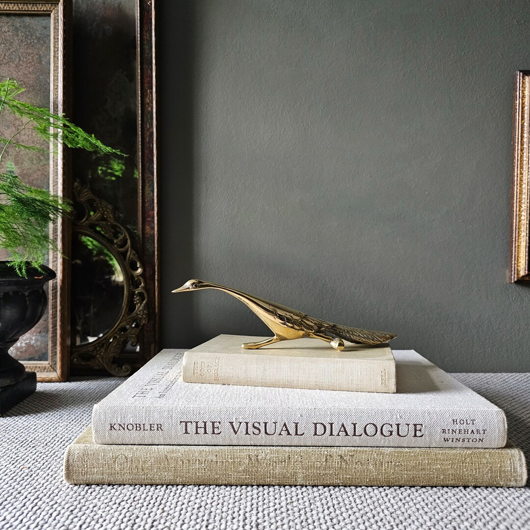 Vintage Mid Century Modern Brass Roadrunner Bird Minimalist Figurine ...