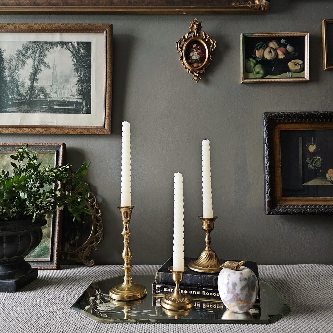 Vintage Brass Candlestick Collection Mistmatched Set of 3 - Etsy