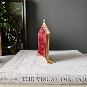 Antique Gold Filigree Triptych Sacred Heart of Jesus Travel Altar ...