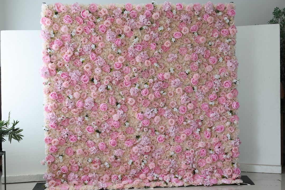 Candy Pink Rose 3d Flower Wall Photo Backdrop,pink Floral Panel for ...