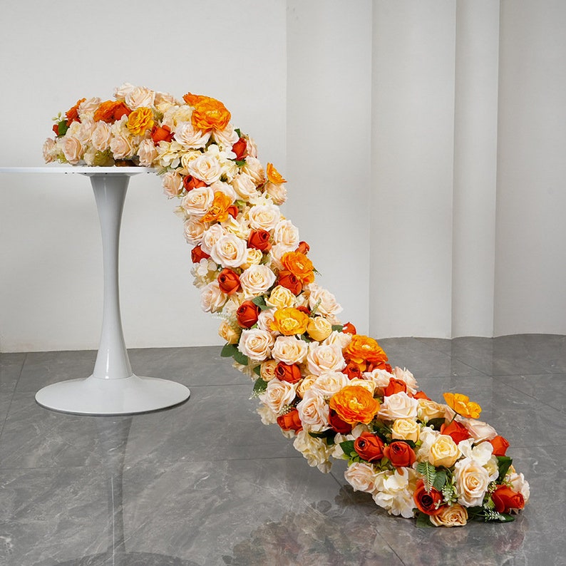 Lavender Rose Flower Runner,dusty Pink Flower Garland Wedding Reception ...