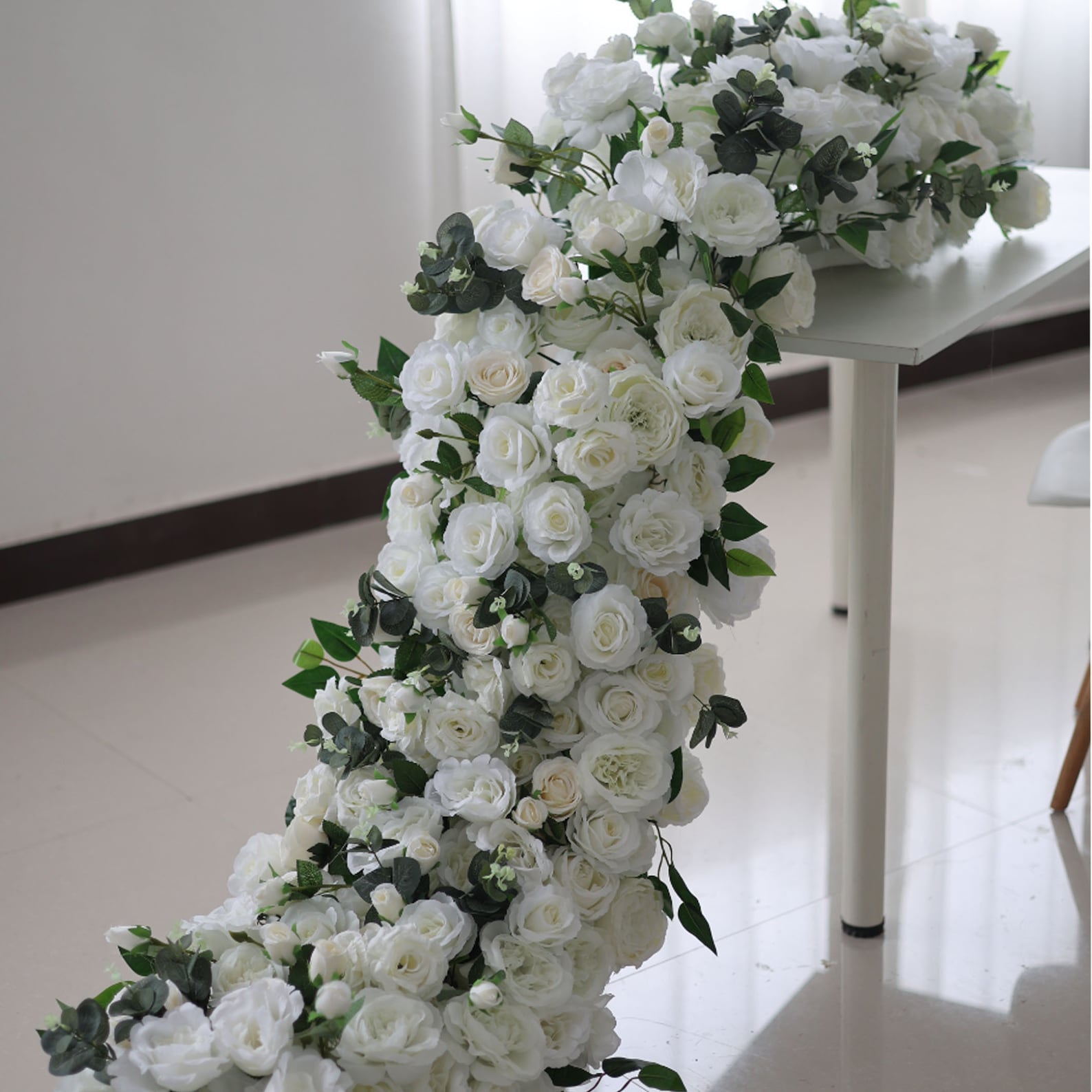 Lavender Rose Flower Runner,dusty Pink Flower Garland Wedding Reception ...