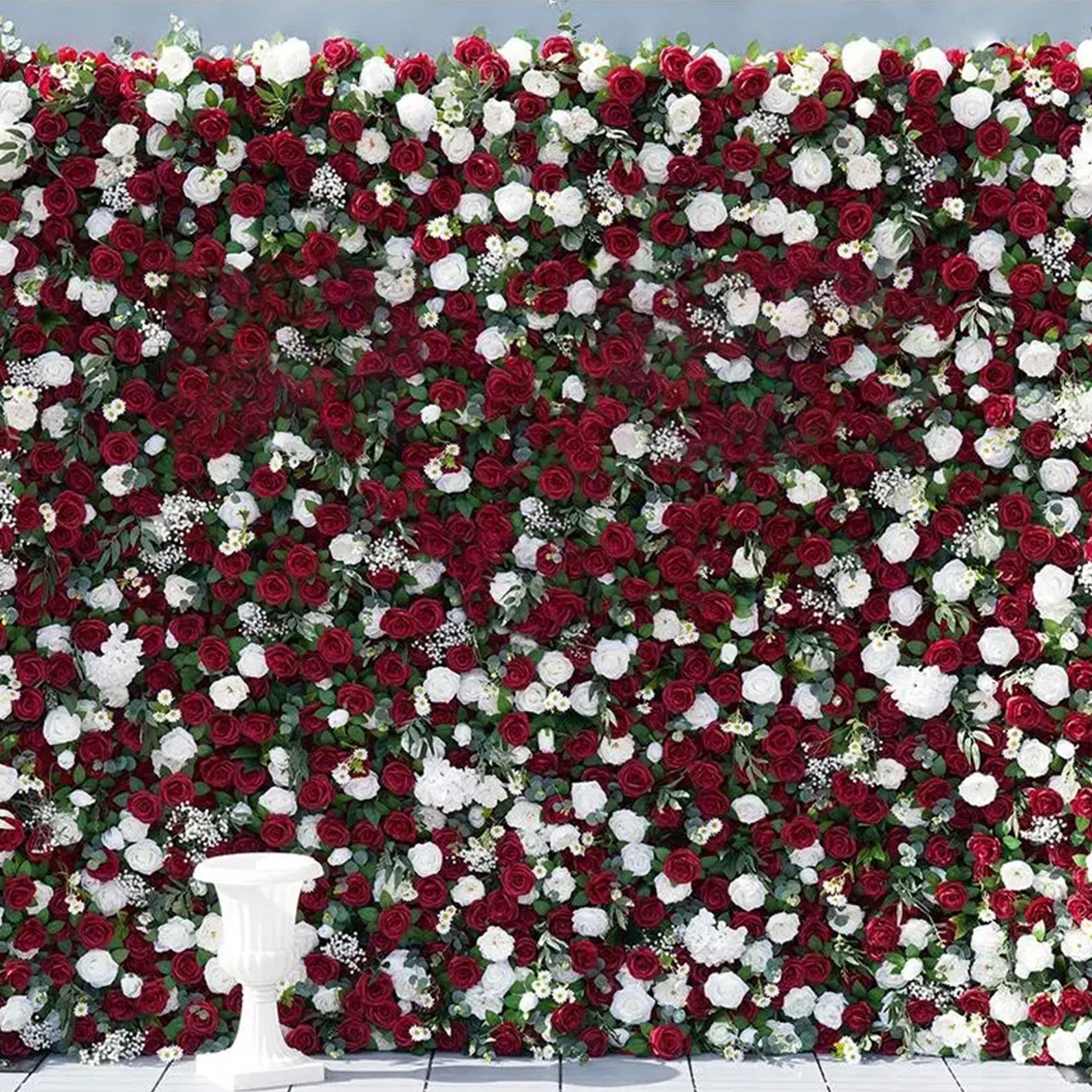 Pink Rose Silk Flower Wall Top Quality Quick Assemble,roll up Cloth ...