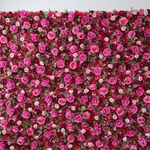 3D Fuchsia Silk Flower Wall Photo Backdrop,hot Pink Floral Panel for ...