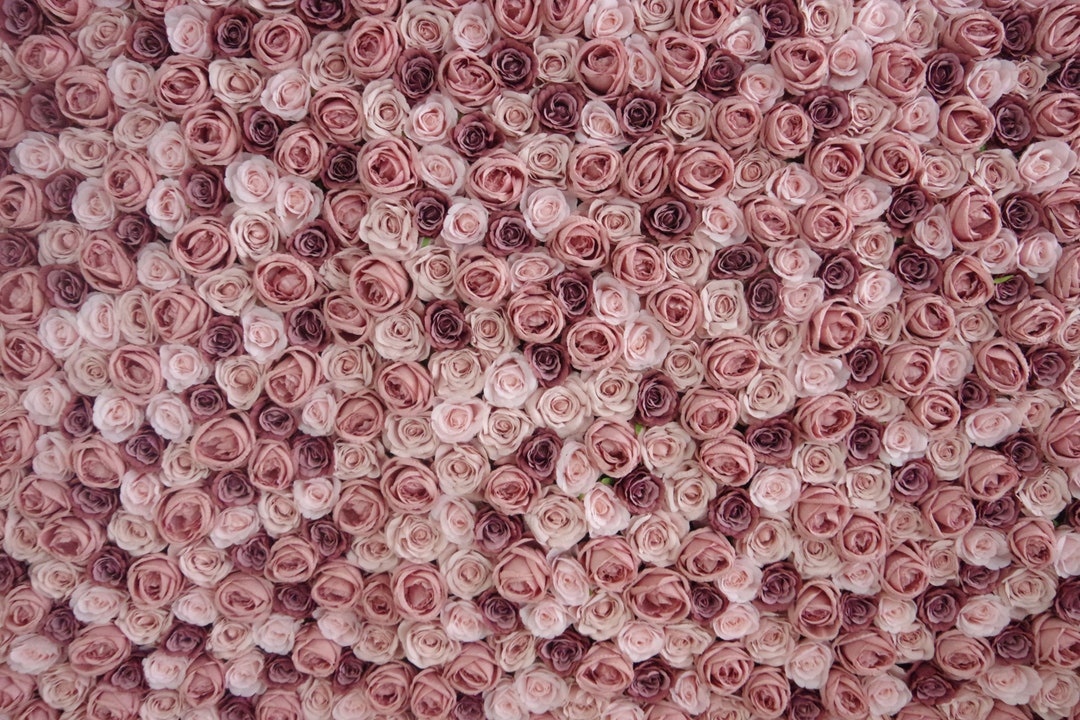 Mauve Pink Rose Flower Wall Photo Backdrop,floral Panels for Wedding ...