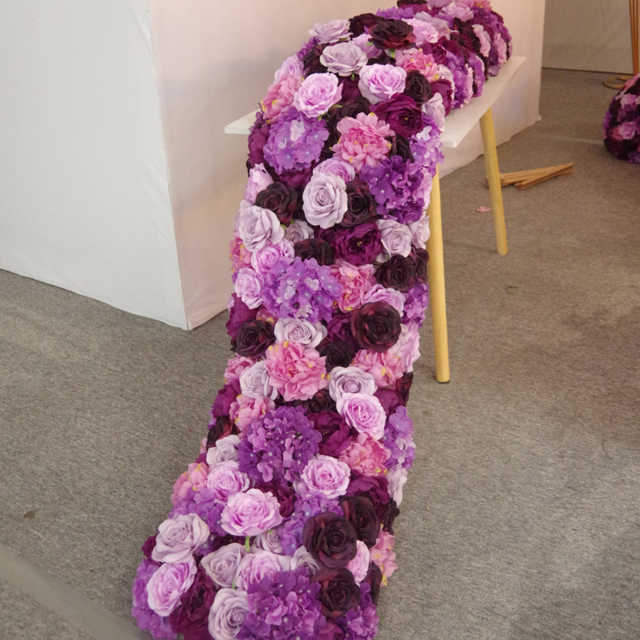 Pink Rose Flower Runner,wedding Centerpieces,flower Garland Arch ...