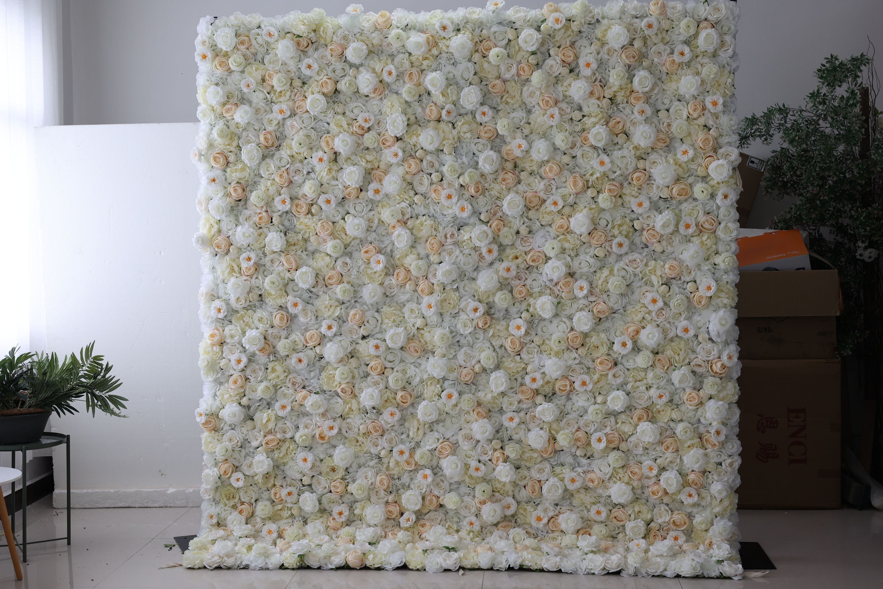 Ivory White Rose Flower Wall Photo Backdrop,champagne Floral Panels for ...