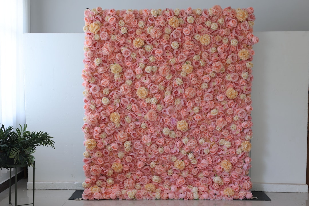 Blush Pink Rose 3-D Flower Wall Photo Backdrop,floral Panels for Boho ...