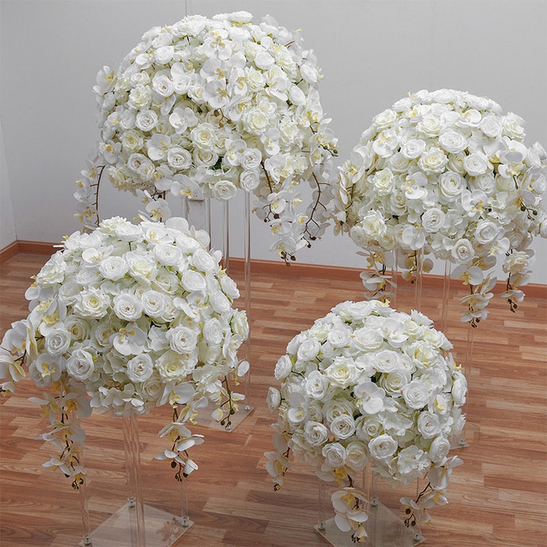 Lavender Purple Rose Silk Flower Ball,flower Ball for Wedding Banquet ...