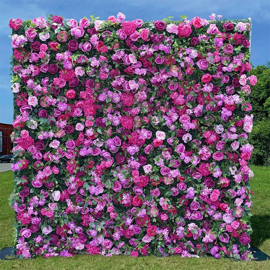 Purple Red Rose Peony Flower Wall Photography Props,roll up Cloth ...