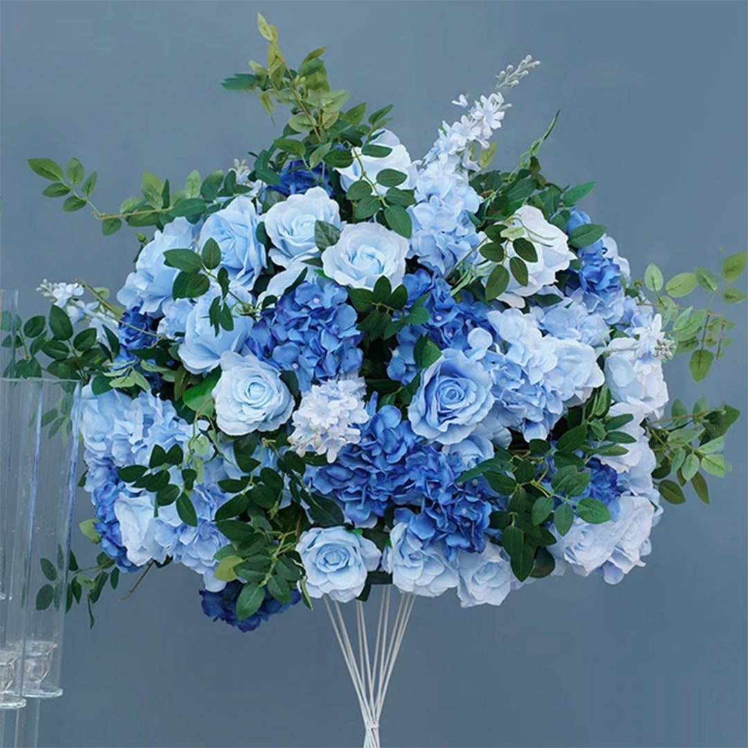 Baby Blue Rose Royal Blue Hydrangea Flower Ball,flower Ball for Wedding ...
