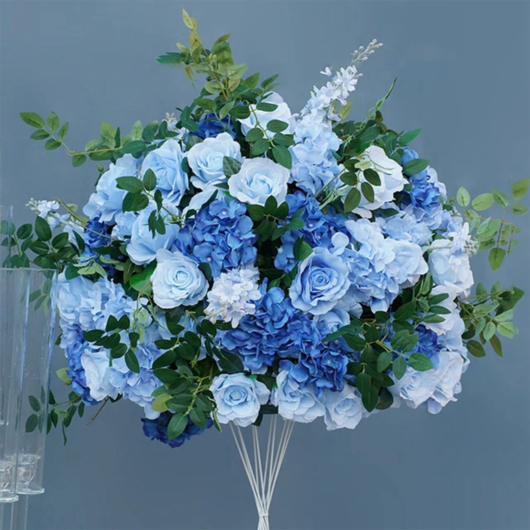 Baby Blue Rose Royal Blue Hydrangea Flower Ball,flower Ball for Wedding ...