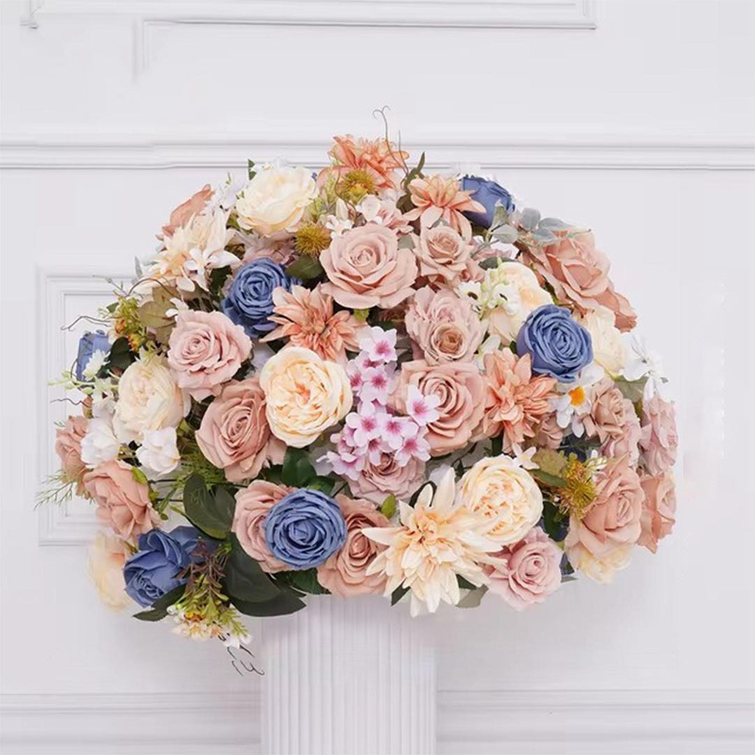 Blush Blue Rose Daisy Flower Balls Centerpiece,flower Ball for 5-D ...
