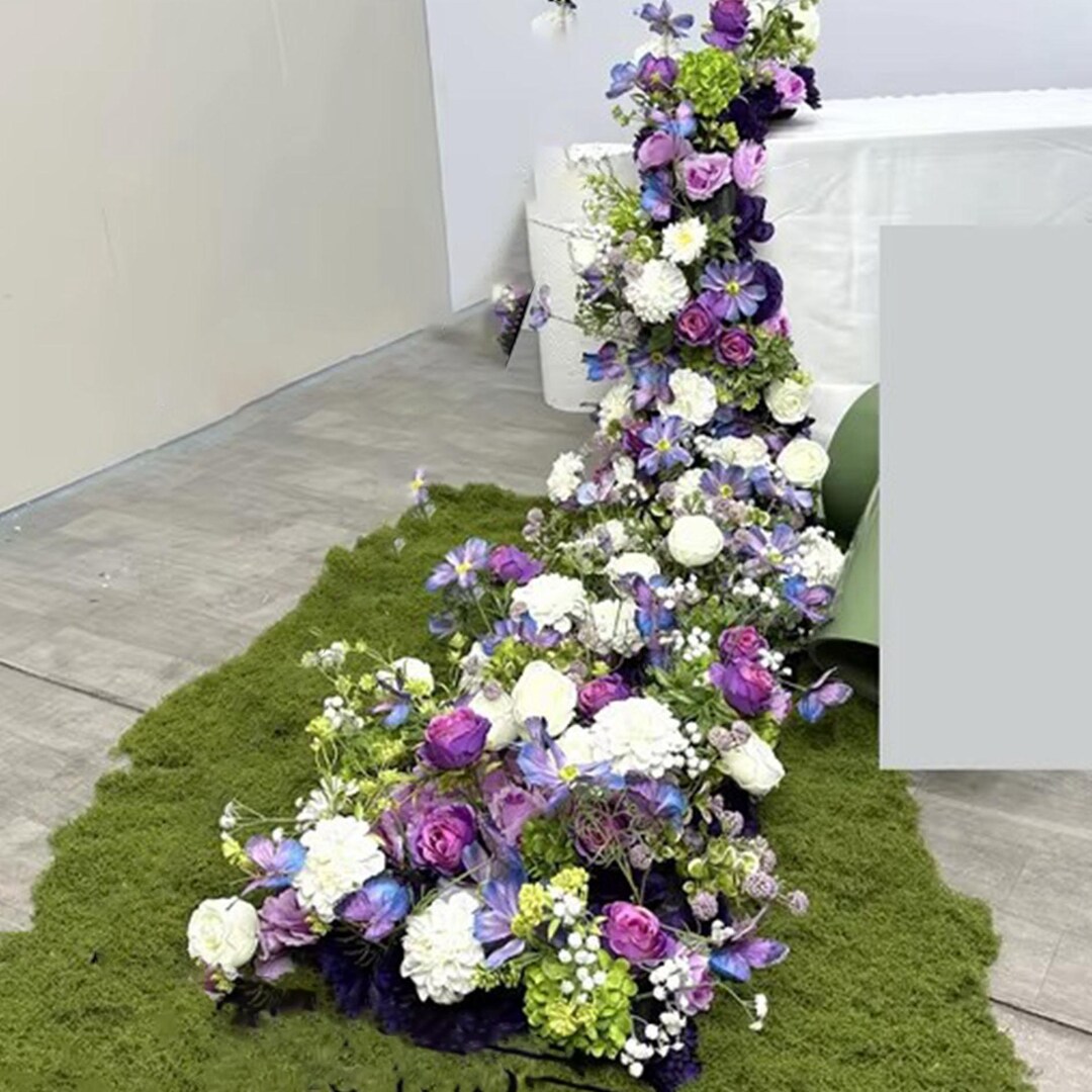 Purple Flower Wedding Aisle Runner,table Flower Runners,wedding ...