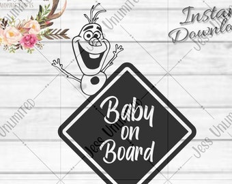 Olaf Car Decal - Etsy