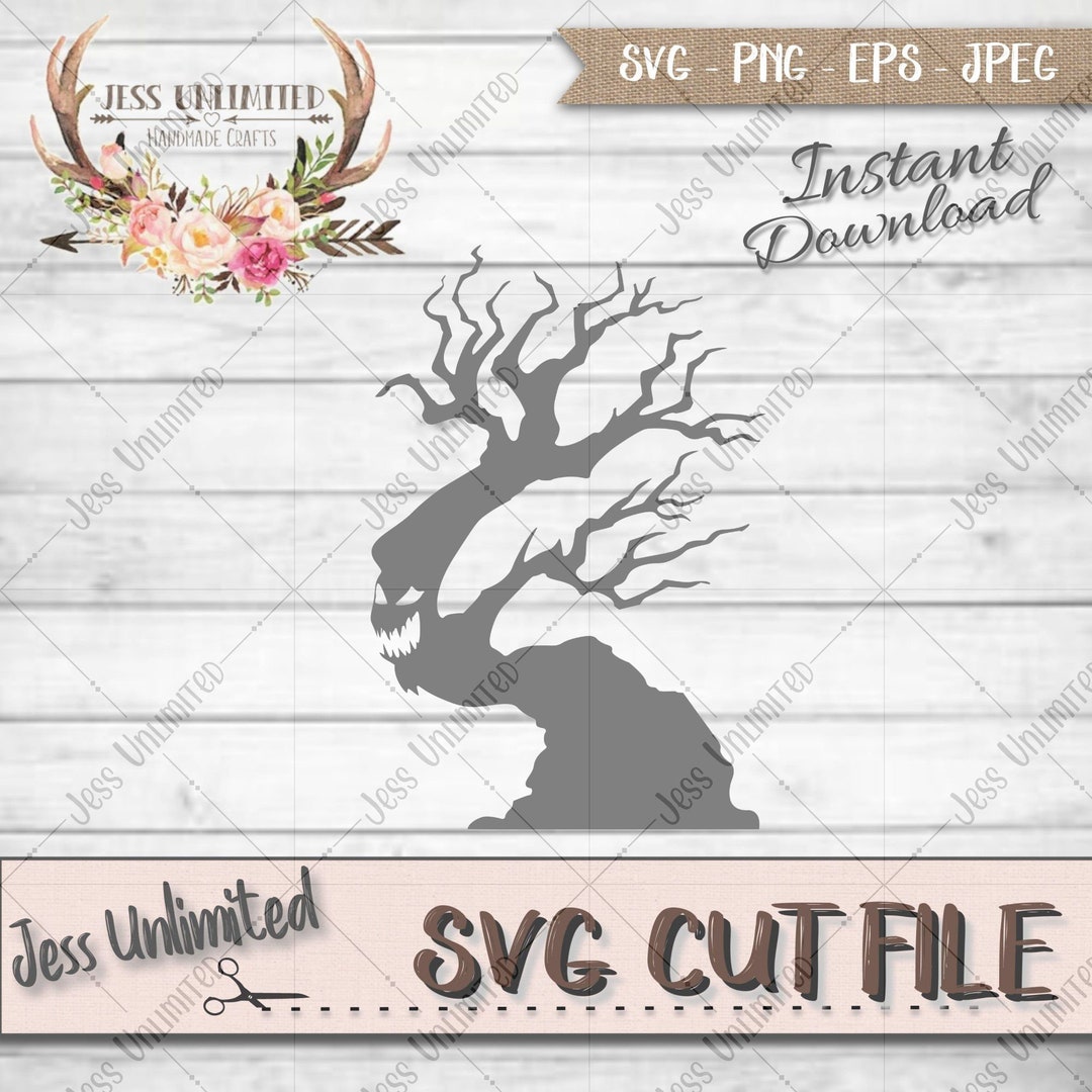 Haunted Tree SVG || Wall Decal || Spooky Tree || Halloween SVG File ...