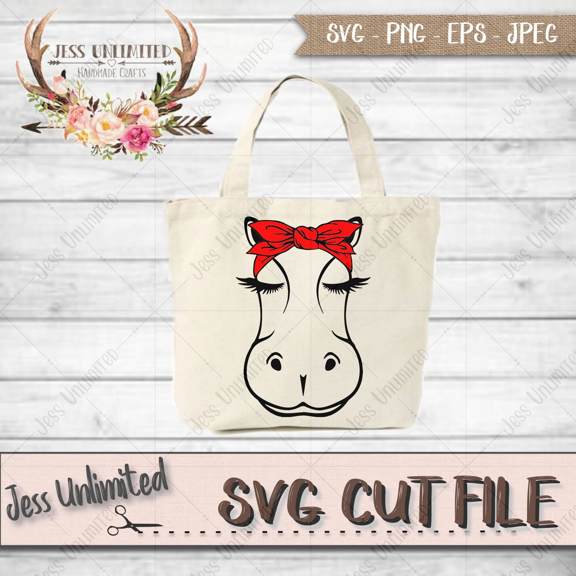 Headband Hippo SVG || Hippo || Headband || Headband Hippo SVG File ...