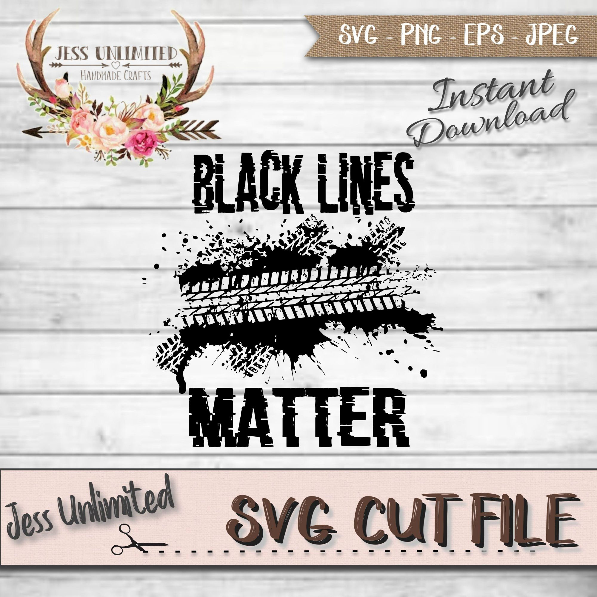 Black Lines Matter SVG Tire Tracks Decal Car Black Lines Svg File ...