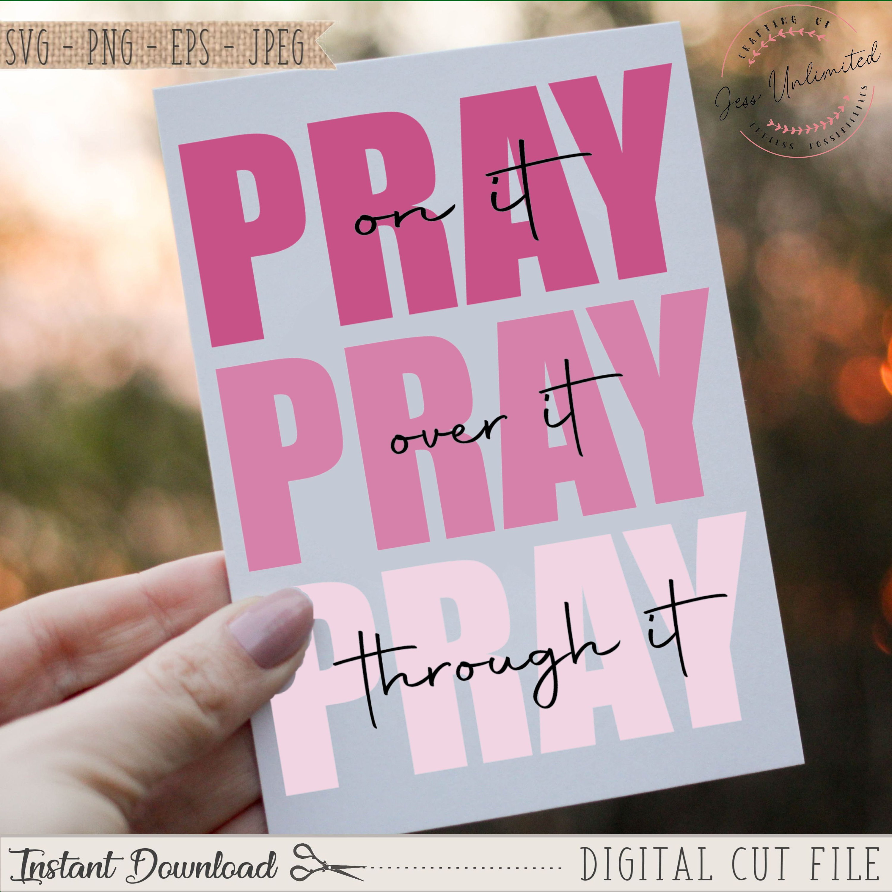 Pray SVG Religious Decal Pray on It PRAY Svg File Pray Svg SVG Cut File ...
