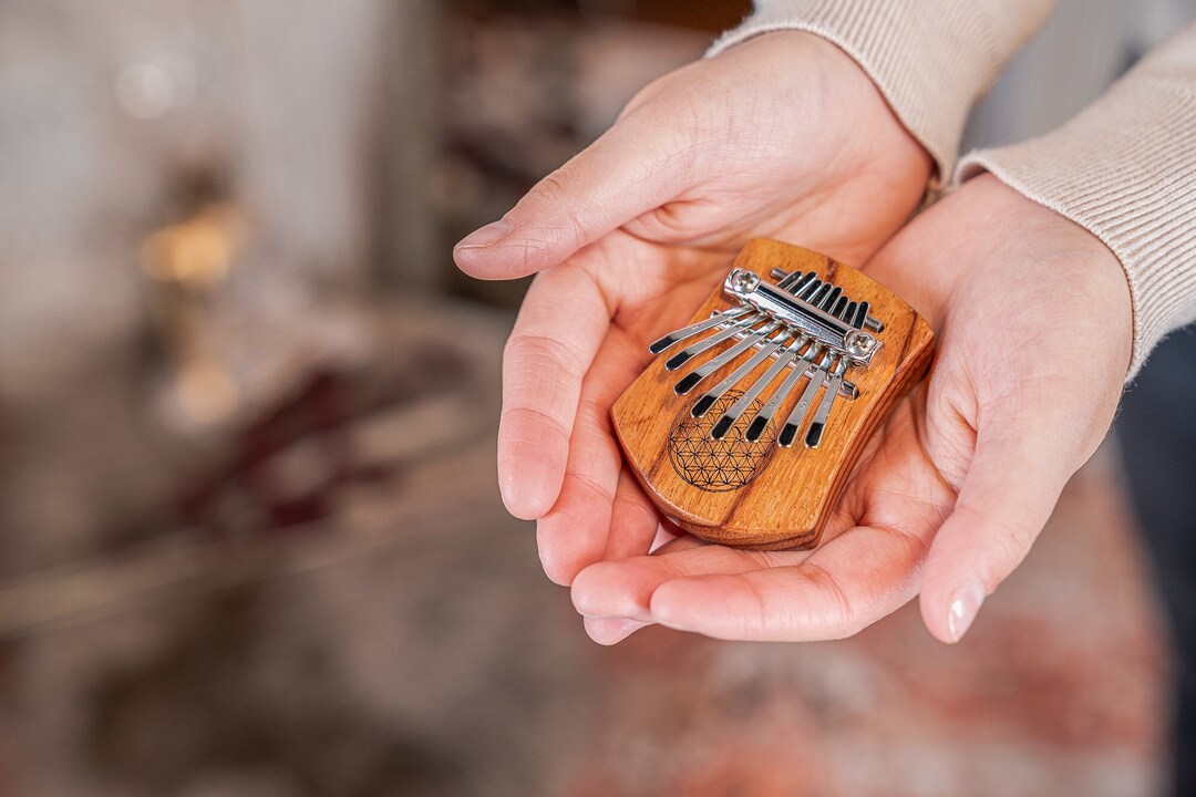Mini Kalimba With flower of Life Relief Made of - Etsy
