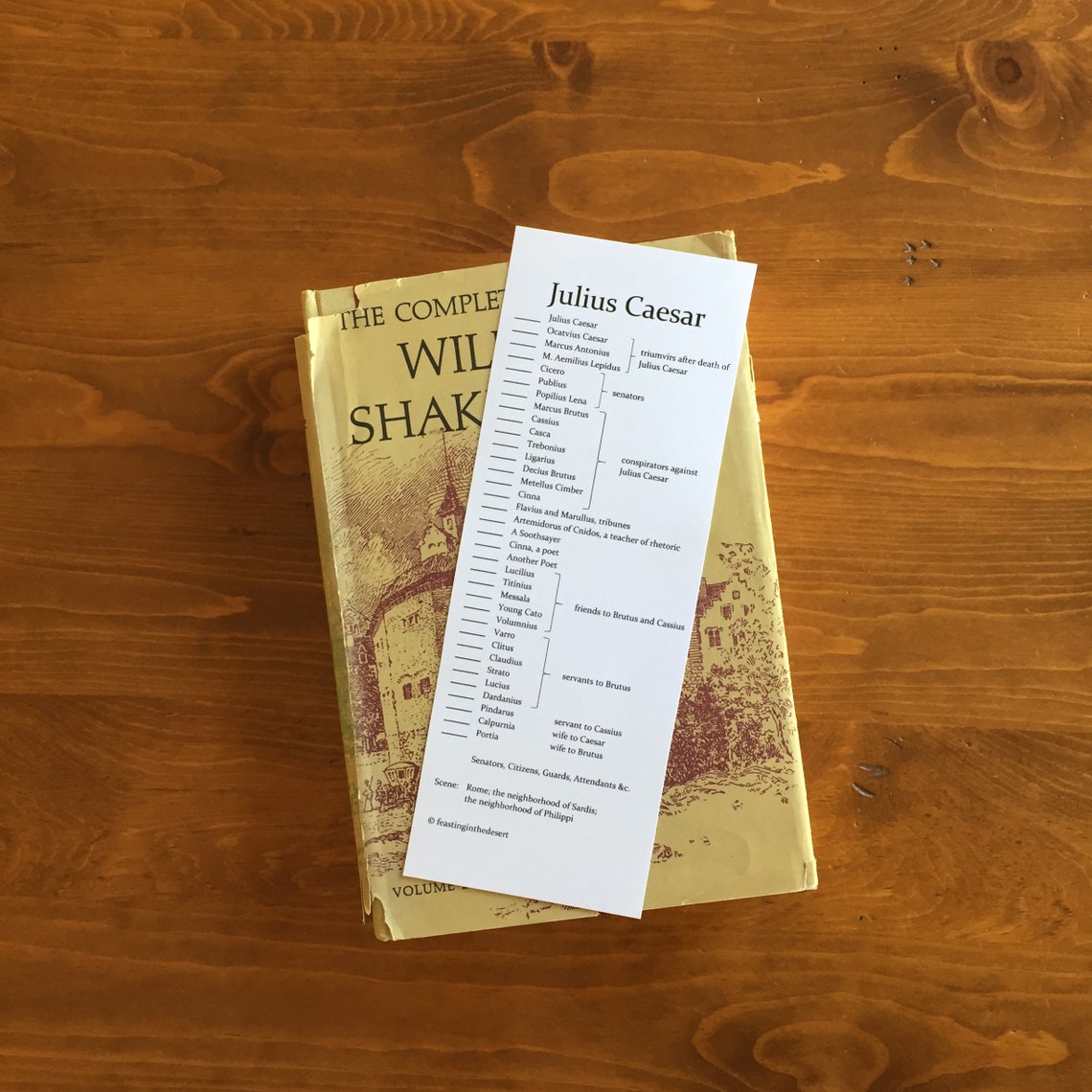 Shakespeare Julius Caesar Character Bookmark - Homeschool, Classroom ...