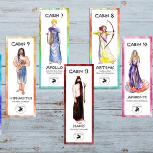 Percy Jackson Cabin Bookmarks/ If You Love Percy Jackson This is a Must ...