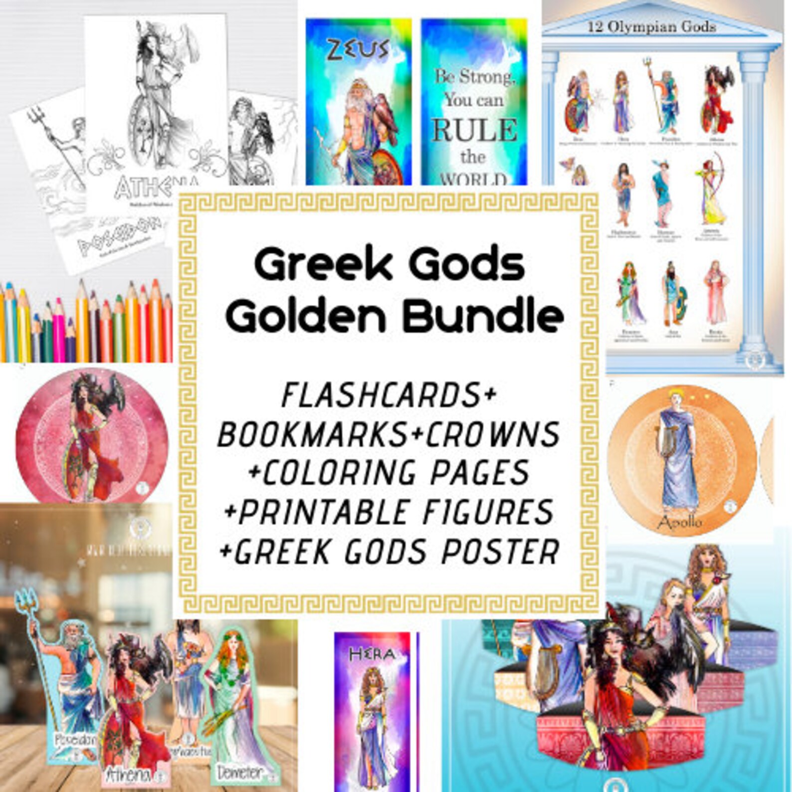 Greek Mythology Golden Bundle/ Greek Gods - Etsy