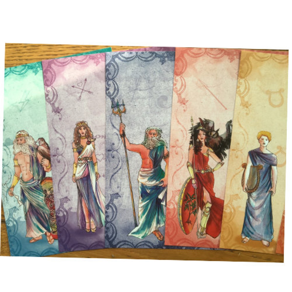 Greek Gods Paper Pack/zeus,poseidon,hades,athena,aphrodite,artemis,hera ...