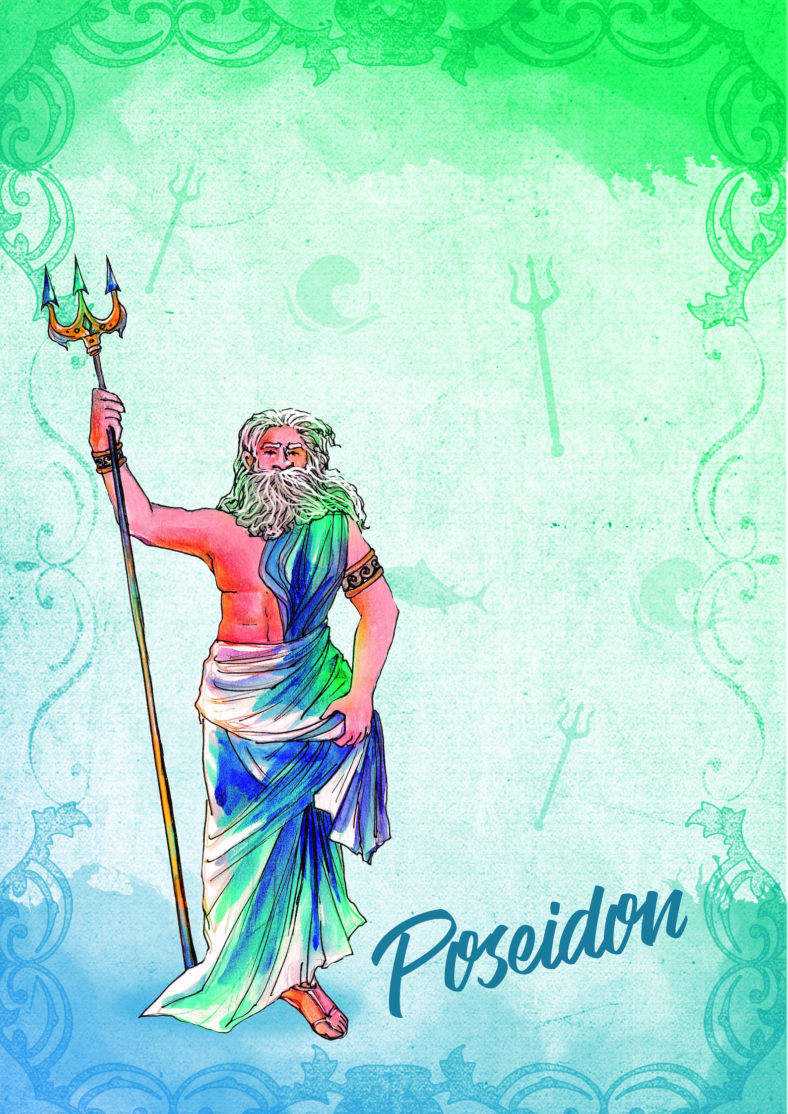 Greek Gods Paper Pack/zeus,poseidon,hades,athena,aphrodite,artemis,hera ...