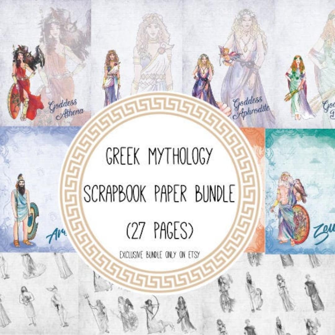 Greek Mythology Scrapbook Paper Bundle/ 3 Pdfs Ready to Download With ...