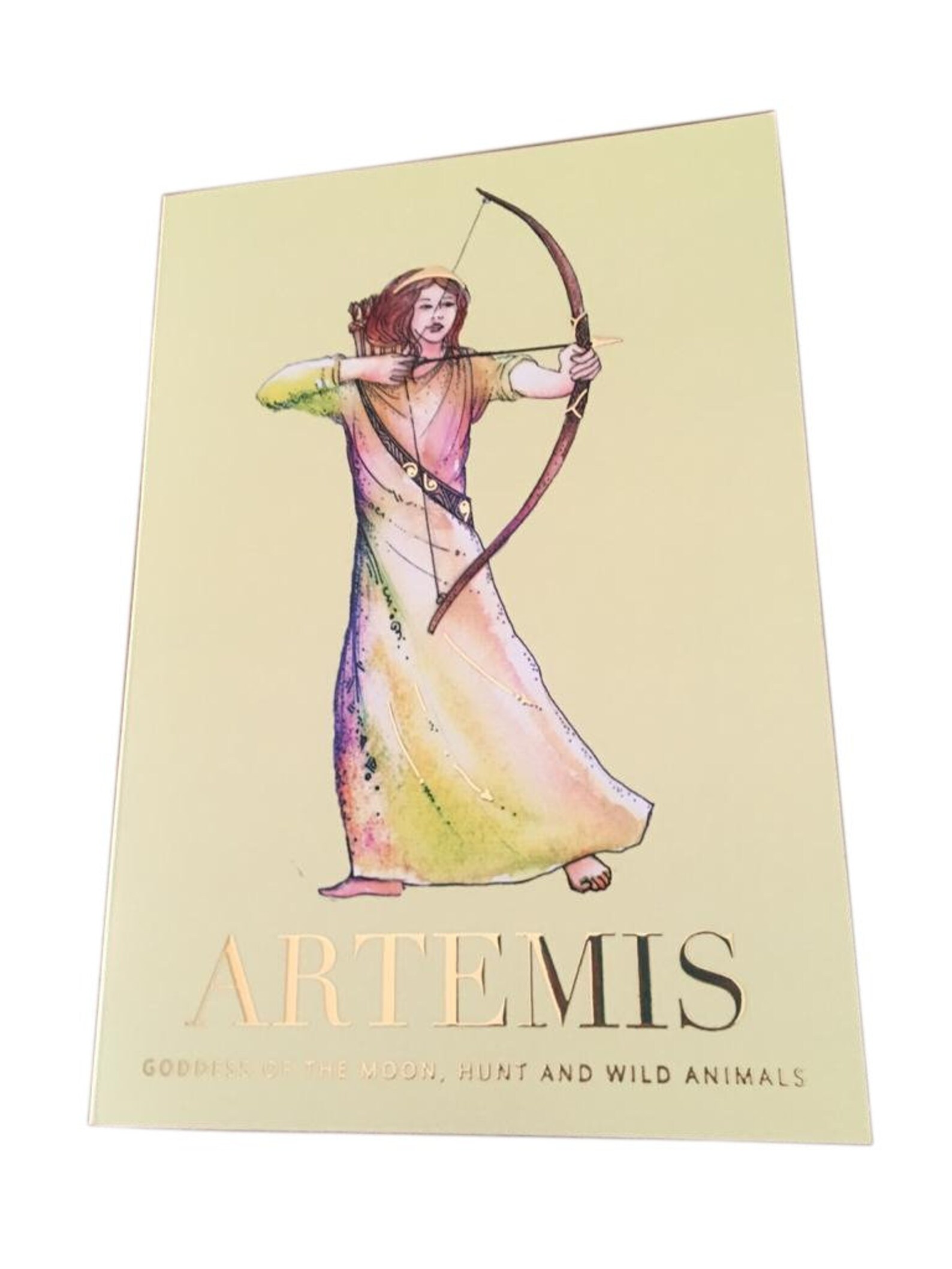 Greek Goddess Journal Gold Foil Artemis Journal A5 Greek | Etsy