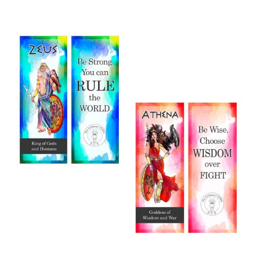 Greek Gods Bookmarks: Mythology Art Prints (digital Download) - Etsy