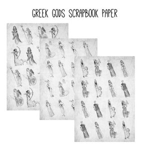 Greek Mythology Scrapbook Paper Bundle/ 3 Pdfs Ready to Download With ...