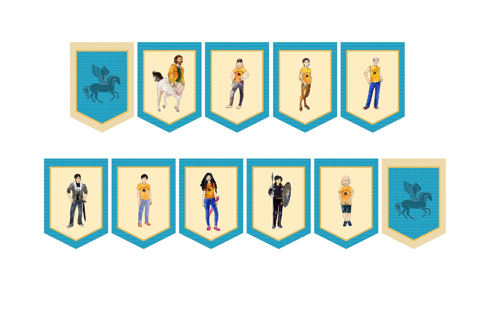 I Love Percy Jackson Banner+9 Characters Banner /instant Download ...