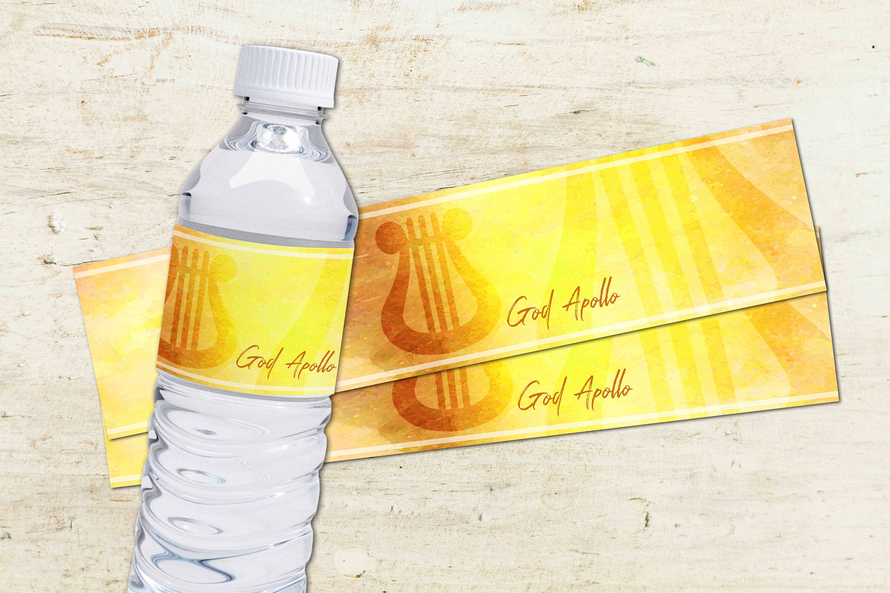 Greek Gods Symbols Water Bottle Labels/ 13 Labels Whith Each | Etsy