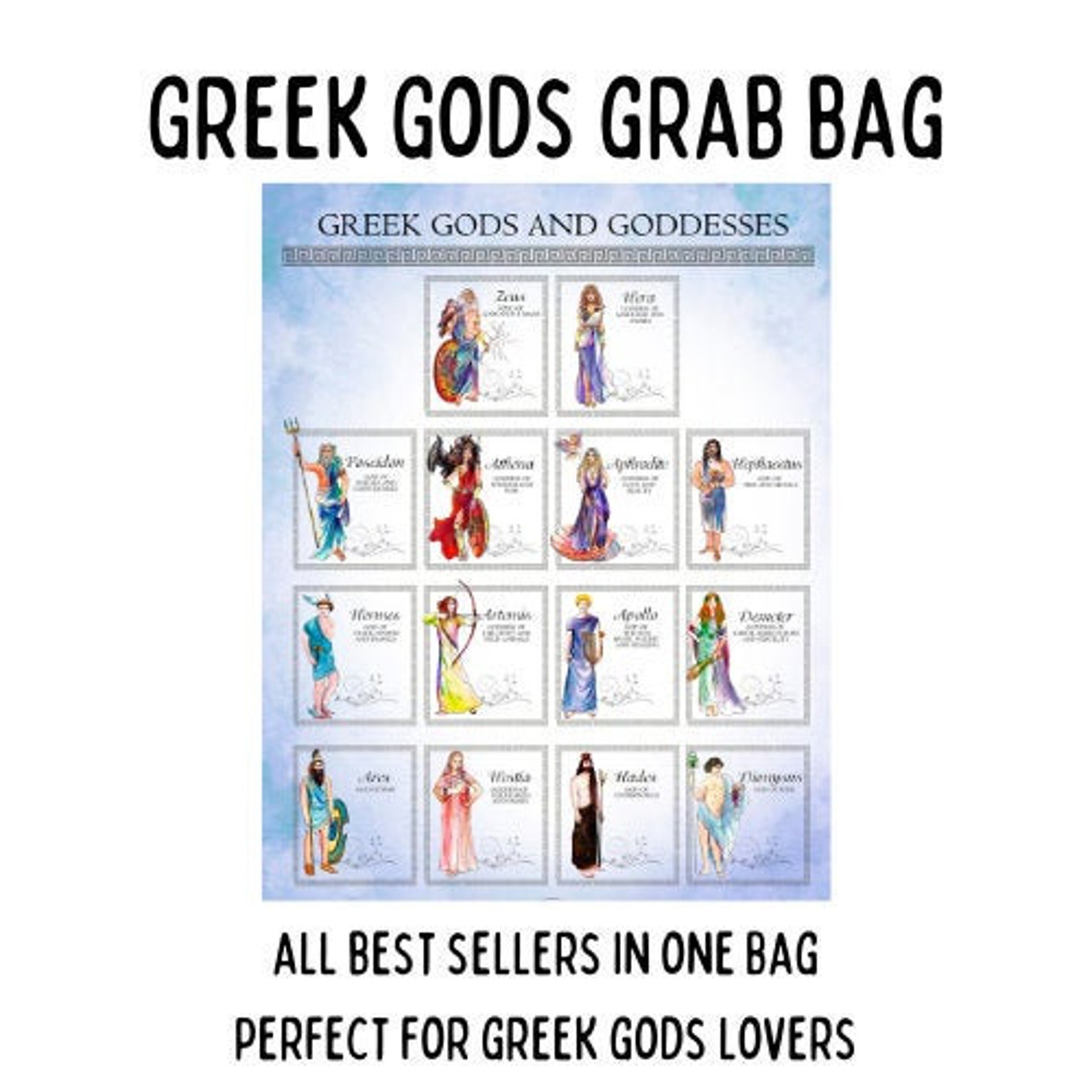 Greek Gods Grab Bag/all Best Sellers in One Bag for Greek - Etsy