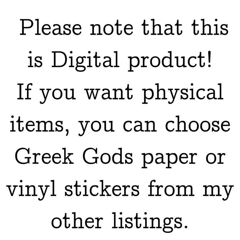 Greek Gods and Goddesses Stickers/you ll Get 16 Beautiful - Etsy UK