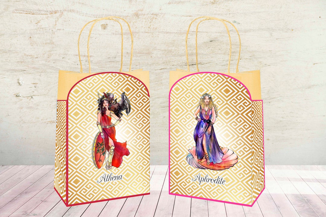 Greek Goddesses Party Bags/8 Downloadable Templates With Athena,hera ...