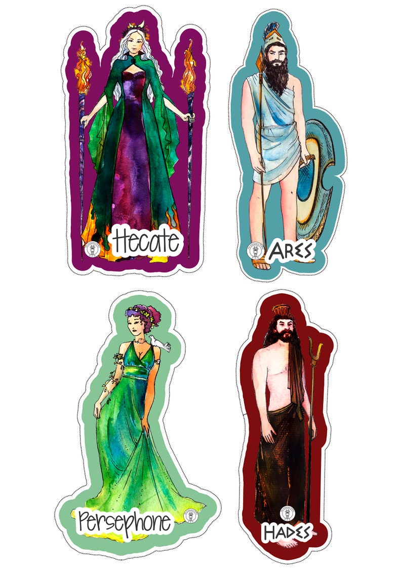 Greek Gods and Goddesses Stickers/pack of 32 Paper Stickers16 - Etsy