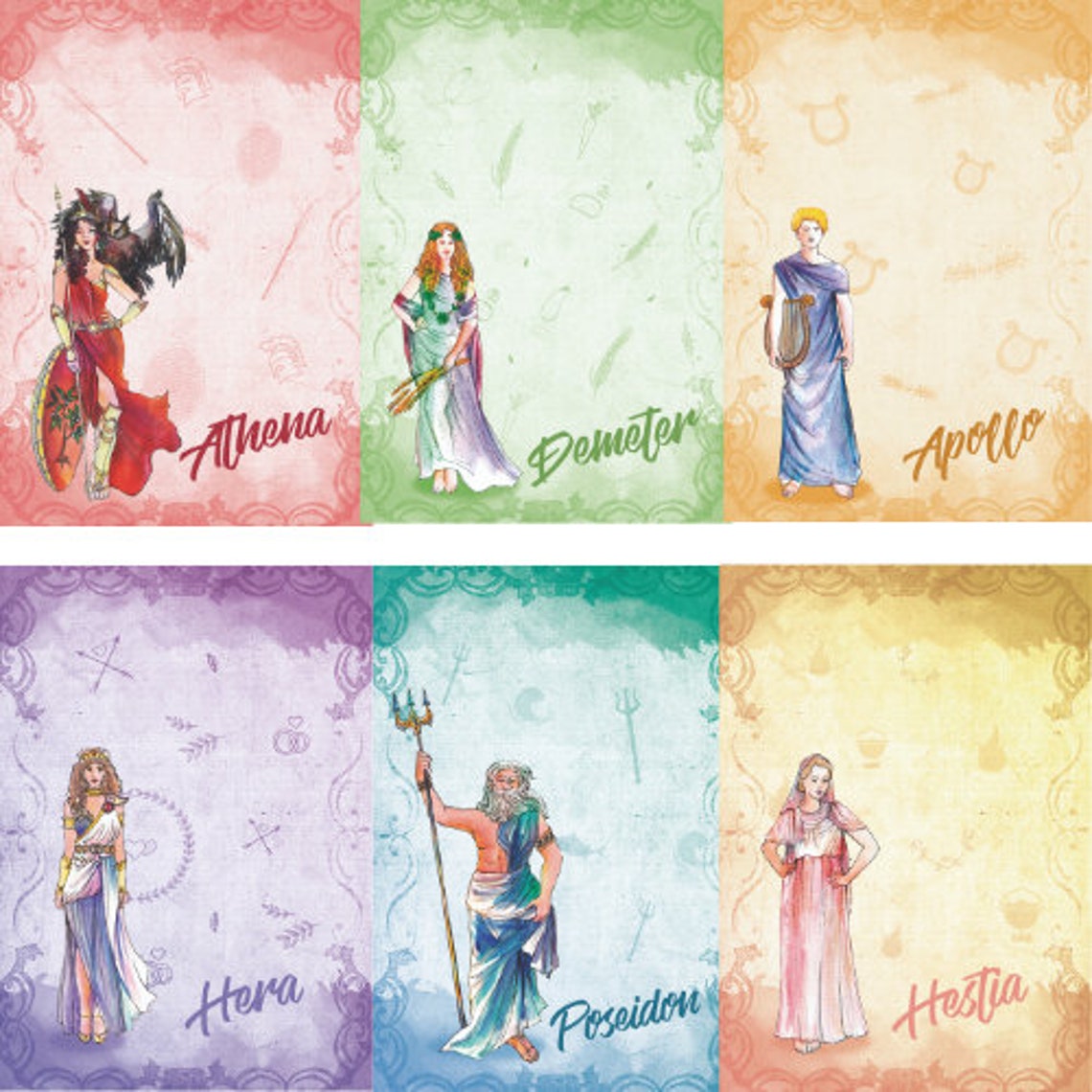 Greek Mythology Scrapbook Paper Bundle/ 3 Pdfs Ready to | Etsy