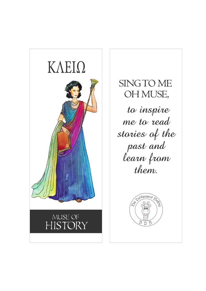 Greek Mythology Bookmarks/digital Download/nine Muses - Etsy