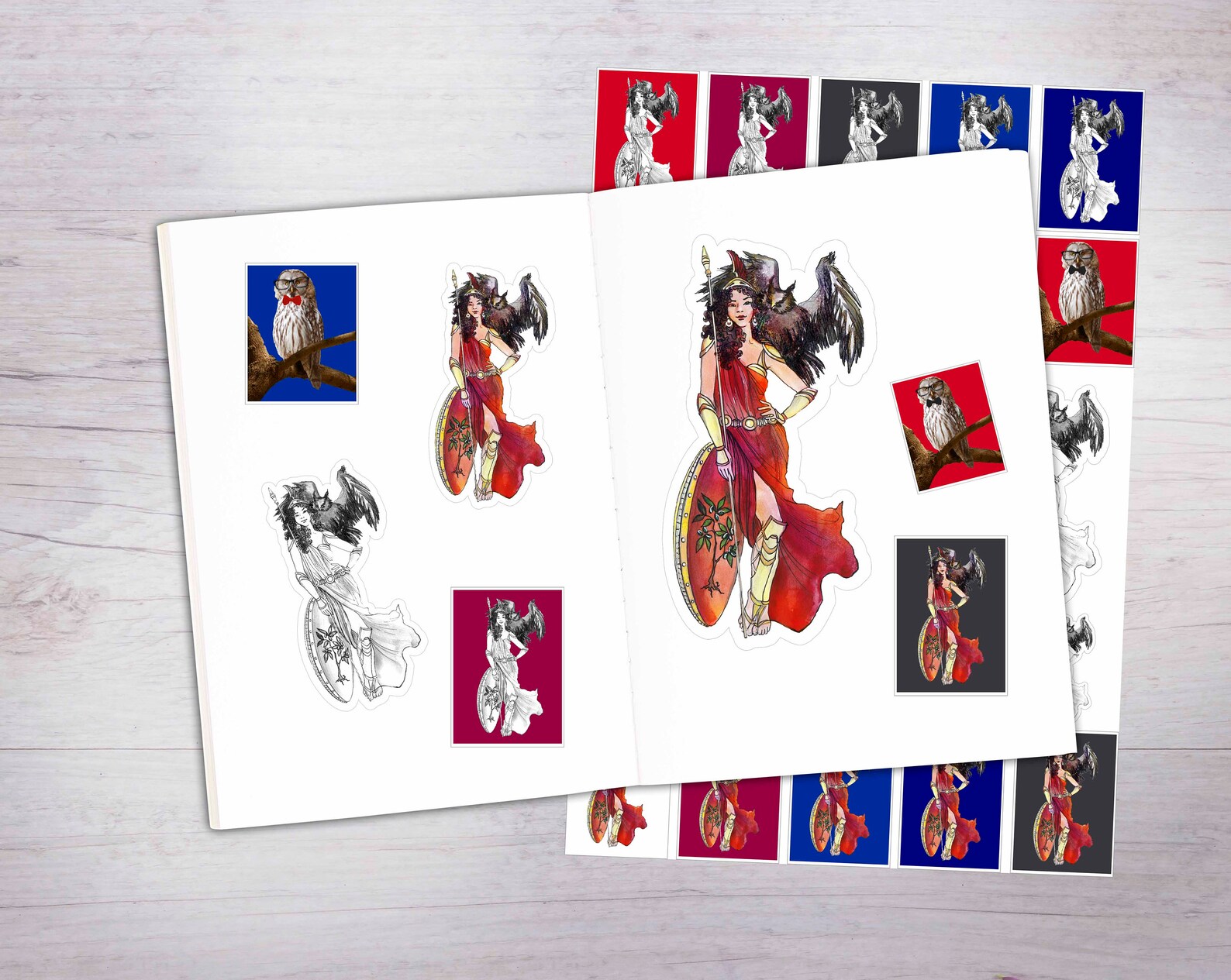 Athena Sticker Pages/beautiful Sticker Pages Inspired by the - Etsy