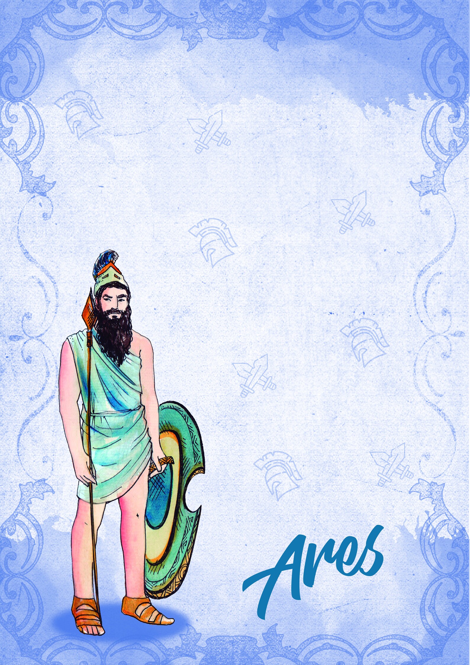 Greek Gods Paper Pack/zeus,poseidon,hades,athena,aphrodite,artemis,hera ...