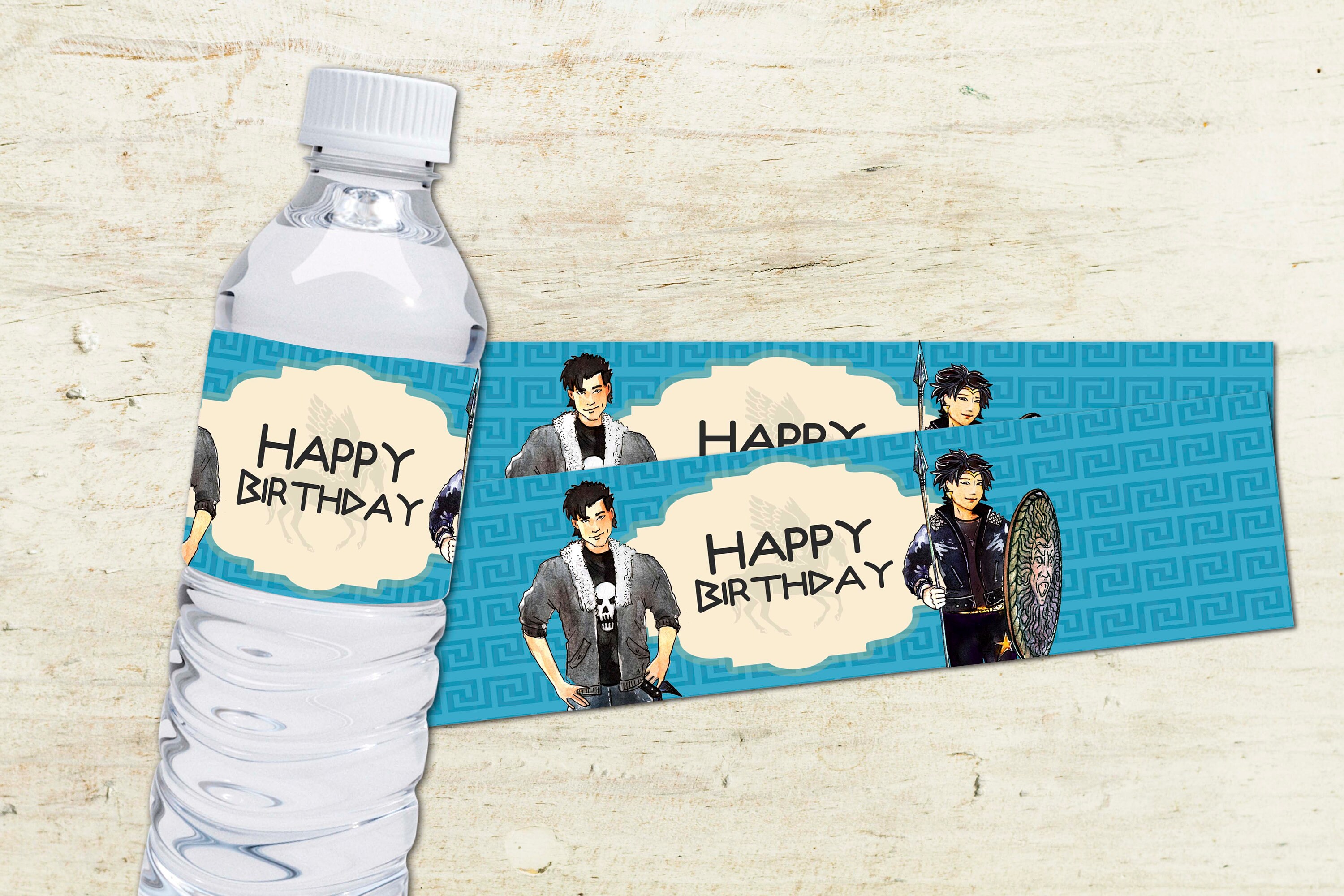 Percy Jackson Water Bottle Wrappers and Food Labels/instant | Etsy